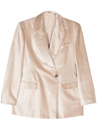 Brunello Cucinelli blazer à ornements métalliques - Tons neutres