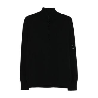 C.P. Company C.p. Company, Homme, Pulls, Noir, Taille: M Pull &agrave; demi-zip