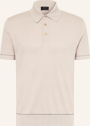 Brioni Strick-Poloshirt beige