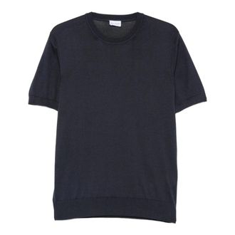 Pal Zileri T-Shirt aus Seidenmischung - - Tops - Herren - Blau - L