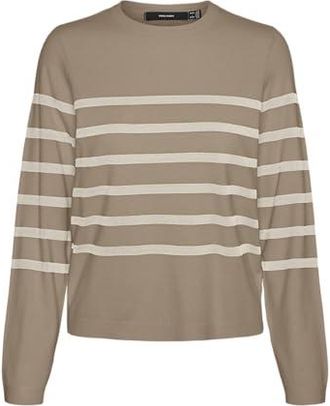 Vero Moda Pull en Maille VMSABA Pull-Overs Silver Mink S Silver Mink 1 S