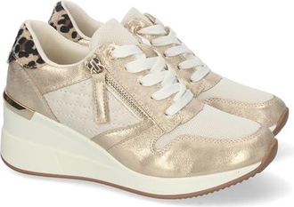 Shoes & Blues Chaussures pour femme avec berceau, fermeture &eacute;clair d&eacute;corative, fermeture &agrave; lacets, printemps &eacute;t&eacute; 2021, or, 39 EU