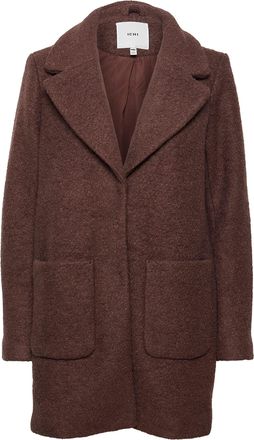 Ichi IHSTIPA JA Damen Wintermantel Wollmantel Winterjacke Kurzmantel mit Druckknöpfen und Reverskragen, Größe:40, Farbe:Bracken (191015)