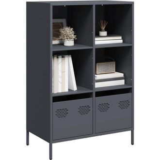 vidaXL Highboard Anthrazit 68x39x103,5 cm Stahl - Vidaxl