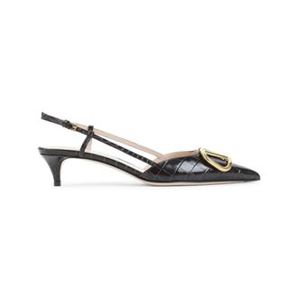 Valentino Garavani VLogo Signature Slingback - - Shoes - Damen - Braun - 38 1/2 EU