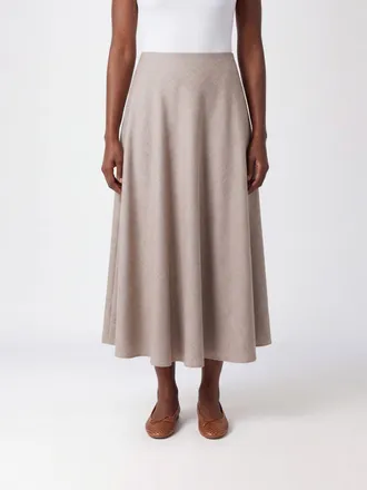 Tagliatore Jupe midi &eacute;vas&eacute;e en laine vierge et soie &agrave; taille haute