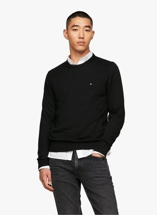 Tommy Hilfiger Pull col rond en coton et cachemire