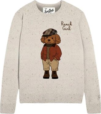 MC2 Saint Barth New Queen Donegal Rundhals-Pullover - - Knitwear - Damen - Beige - S