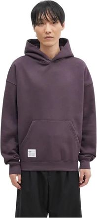 Alpha Industries Homme, Sweatshirts et sweats &agrave; capuche, Violet, Taille: XL Sweat &agrave; capuche avec logo dans le dos
