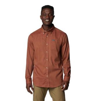 Columbia Rapid Rivers II Chemise à Manches Longues pour Homme, Orange épices Oxford, Taille L