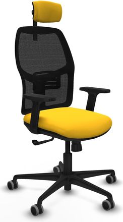 Piqueras y Crespo Alfera PC-Stuhl mit 2D-Armlehnen, h&ouml;henverstellbarer Lendenwirbelst&uuml;tze und h&ouml;henverstellbarem Kopfteil und Neigungsverstellung, ausgestattet mit 4 Po