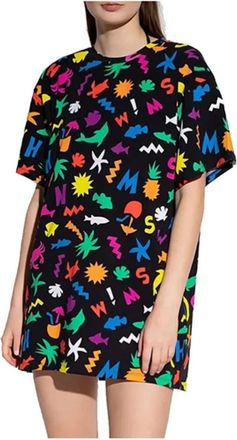 Moschino Femme, Robes, Multicolore, Taille: 40 FR Maxi Robe T-shirt