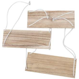 DOITOOL Boho Wandregal 3 Ebenen Schwebendes Seilregal aus Rustikalem Holz mit Verstellbarer Aufh&auml;ngung f&uuml;r Schlafzimmer K&uuml;che Badezimmer