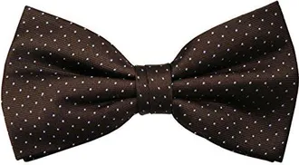 TigerTie ohne Markenname TigerTie Designer N ud papillon soie brun bleu claire &agrave; pois - N ud papillon Fly top soie silk