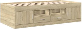 vidaXL Tagesbett mit Schubladen ohne Matratze Sonoma-Eiche 90x190 cm Vidaxl