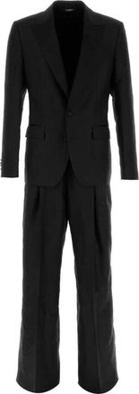 Dolce & Gabbana Homme, Costumes, Noir, Taille: M Costume crois&eacute; en toile de lin