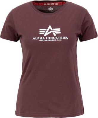 Alpha Industries Damen New Basic T Wmn T-Shirt, Deep Maroon, S