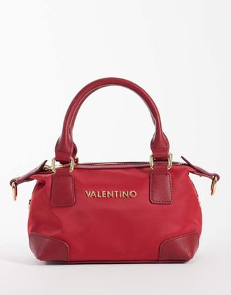 Valentino Jenny Re - Kleine Nylon-Handtasche in Rot mit Henkel