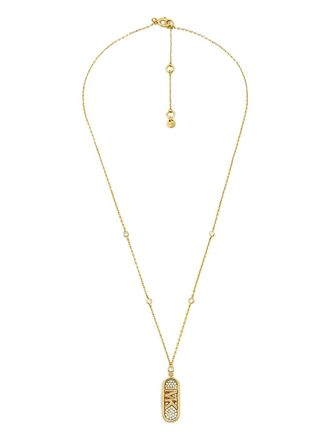 Michael Kors Halskette mit Logo-Schild - Gold