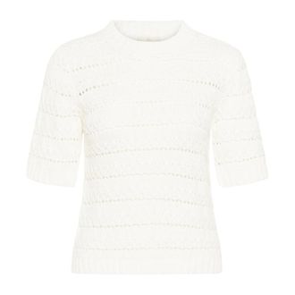 Kaffe Kanala Rundhals-Strickpullover - - Knitwear - Damen - Wei&szlig; - XS
