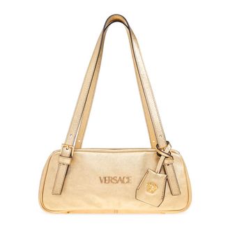 Versace Femme, Sacs, Jaune, Taille: ONE Size Tag Bowling Metallic Bag