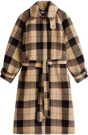 Tommy Hilfiger Manteau oversize ceintur&eacute; en laine &agrave; carreaux