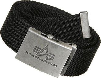 Alpha Industries Alpha Industries Homme Heavy Duty 4 Cm Unisexe Ceinture, Noir, Taille Unique EU
