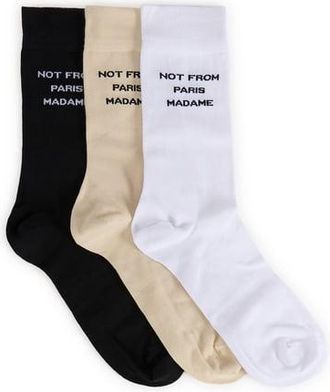 Dr&ocirc;le de Monsieur Lot de 3 chaussettes Slogan