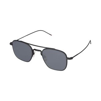 Thom Browne unisex, Accessoires, Noir, Taille: 50 MM Lunettes de soleil aviateur carr&eacute;es en titane