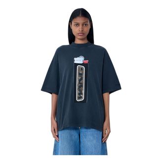 Alexander Wang Femme, Tops, Gris, Taille: 36 FR T-Shirt Oversize avec Imprim&eacute; Graphique