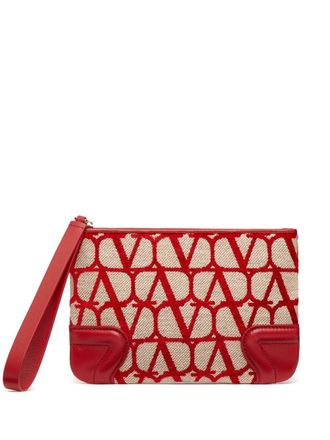 Valentino Garavani pochette Toile Iconographe - Rouge