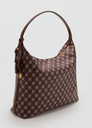 Mango Sac port&eacute; &eacute;paule imprim&eacute; logo bordeaux - Femme - Taille unique - MANGO