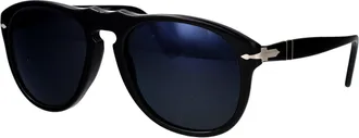 Persol 0PO0649 Pilot Acetate Sunglasses - Black