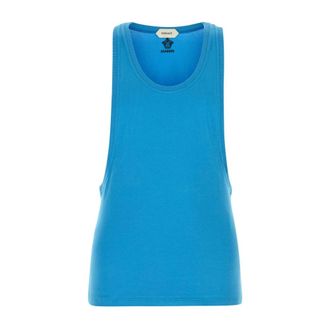 Versace Homme, Tops, Bleu, Taille: XL D&eacute;bardeur en jersey de coton