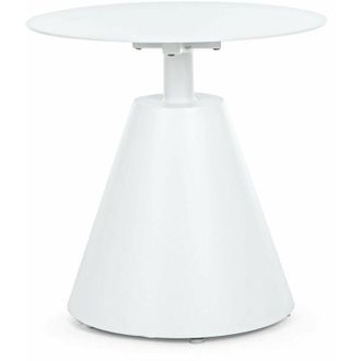 Hellin Couchtisch Aloha f&uuml;r Au&szlig;en- und Garten Sonnenliege &Oslash; 50 cm aus Aluminium -Weiss