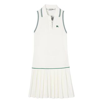 Burberry Kurzes Kleid mit Falten - - Dresses - Damen - Wei&szlig; - XS