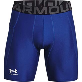 Under Armour Men UA HG Armour Shorts, Gym Shorts for Sport, Running Shorts, Royal / / White, 4XL