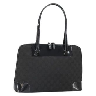 Gucci Sac bandouli&egrave;re en toile Pre-owned - Femme - Pre-owned - Noir - Taille: ONE Size