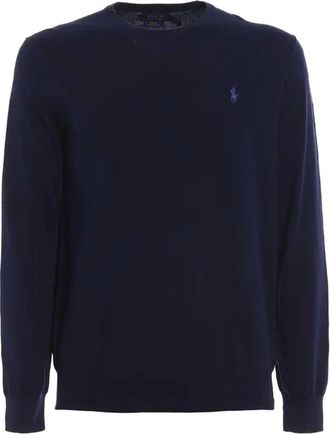 Polo Ralph Lauren Homme, Pulls, Bleu, Taille: 2XL Pull ras du cou avec logo brod&eacute;