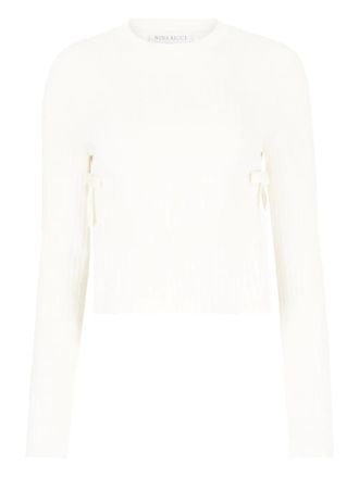 Nina Ricci pull nervur&eacute; &agrave; d&eacute;tail de noeud - Tons neutres