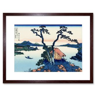 Wee Blue Coo KATSUSHIKA HOKUSAI LAKE SUWA IN SHINANO PROVINCE FRAMED ART PRINT MOUNT B12X940
