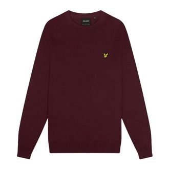 Lyle & Scott Pullover Top Rundhalsausschnitt f&uuml;r Herren (Burgunderrot)