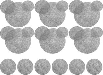 DOITOOL Hoement 24 St&uuml;ck Teiliges Topf Pfannenschutz mit Trennpolstern Wiederverwendbare Filzunterlagen f&uuml;r Porzellan und Kochgeschirr Kratzfeste Aufbewahrung