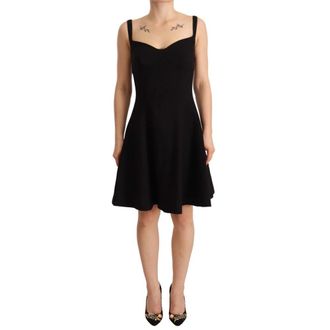 Dolce & Gabbana Elegantes A-Linie Schwarzes Kleid - - Dresses - Damen - Schwarzk - S