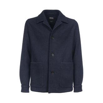 Ermenegildo Zegna Homme, Vestes, Bleu, Taille: XL Veste Chore Alpe en laine et cachemire