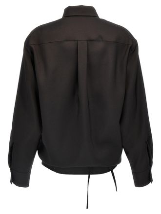 Valentino Garavani Womens Black Wool Blouse