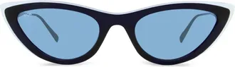 MCM Sonnenbrille mit Cat-Eye-Gestell - Blau