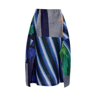 Issey Miyake Femme, Jupes, Multicolore, Taille: 46 FR City Collage Long Skirt
