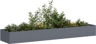 vidaXL Vidaxl - Jardinière anthracite 360x80x40 cm acier