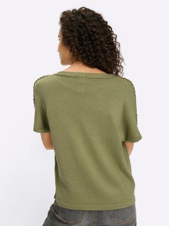 Heine Strickjacke Strickjacke Kurzarm Jersey